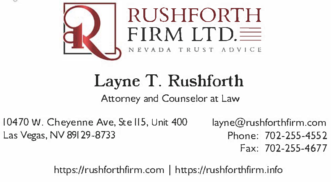 Rushforth Firm Ltd. - Layne Rushforth Contact Information